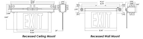 Recessed Edge Lit COMBOELR R Exit Light Co