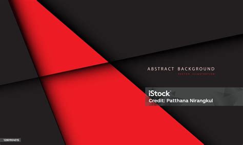 추상적 인 빨간색 회색 그림자 라인 배경과 빈 공간 디자인에 간단한 텍스트현대 미래 벡터 일러스트 0명에 대한 스톡 벡터 아트 및 기타 이미지 Istock