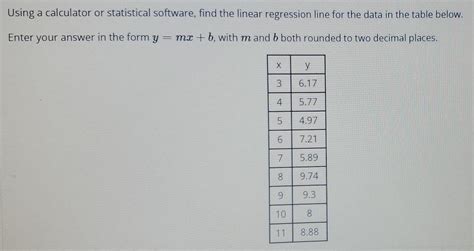 [answered] using a calculator or statistical software find the linear