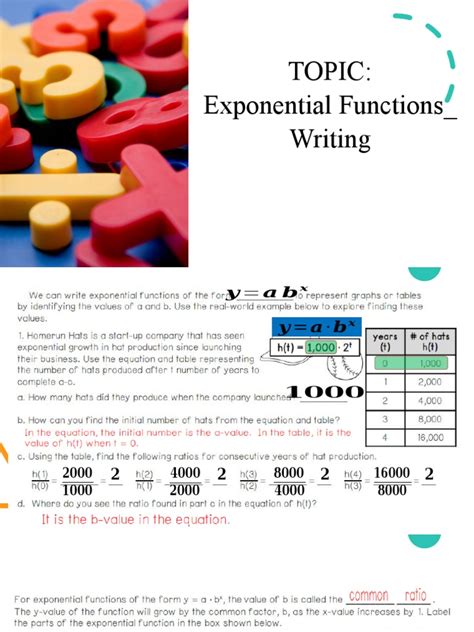 Exponential Function Writing Pdf