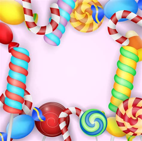 矢量糖果图片 矢量卡通糖果元素的边框设计素材 高清图片 摄影照片 寻图免费打包下载