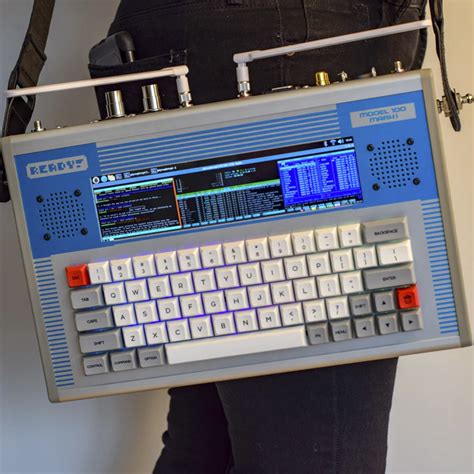 ready model 100 is a retro computer shell for raspberry pi sbcs nano