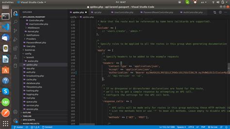 Php Why I Always Get Unauthenticated In Laravel Apidoc Generator