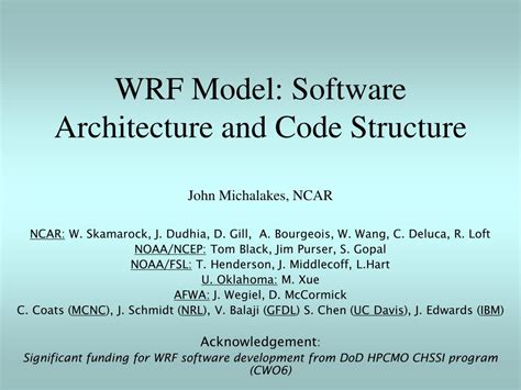 ppt wrf model software architecture and code structure powerpoint