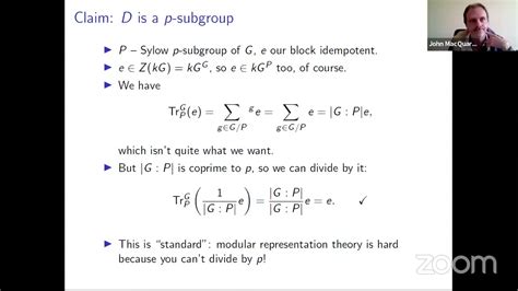 33º Cbm Block Theory For Profinite Groups Youtube