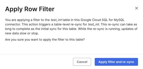 Fivetran Row Filtering