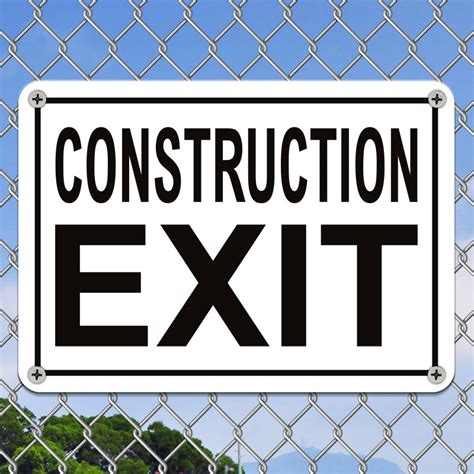 Construction Exit Sign G By SafetySign Com