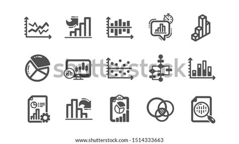 charts graphs icons infochart block diagram stock vector royalty free