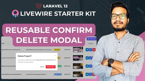 Laravel 12 Livewire Starter Kit Reusable Confirm Delete Modal With Clean Ux Youtube