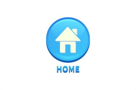 Premium Vector Home Button Interface Flat Sticker Design