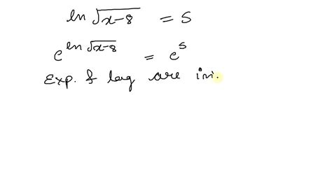 SOLVED Solve The Logarithmic Equation Algebraically Round The Result To Three Decimal Places