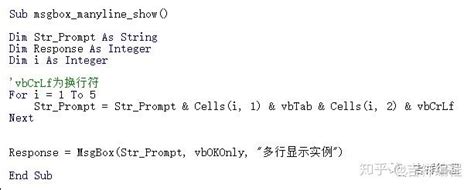 Excelvba编程用户交互函数一——msgbox函数 知乎