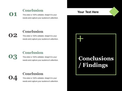 Conclusions Findings Ppt Summary Layout Ideas Graphics Presentation