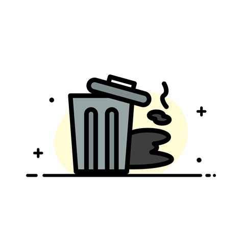 Environment Garbage Pollution Trash Business Flat Line Filled Icon