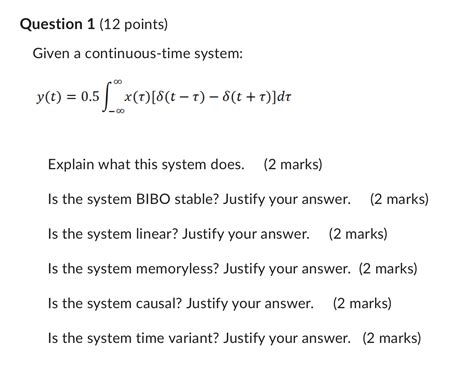 solved given a continuous time system