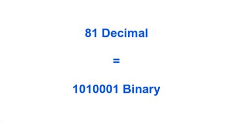 81 In Binary How To Convert 81 To Binary