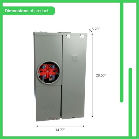 Square D 100 Amp 16 Spaces 24 Circuit Outdoor Main Breaker Meter Combo