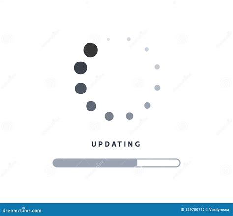 System Software Update Or Upgrade Application Loading Process Symbol Web Screen Vector