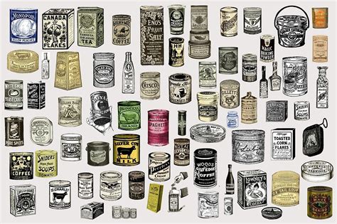 Vintage Victorian Food Cans Collage By Anna Lemos Redbubble