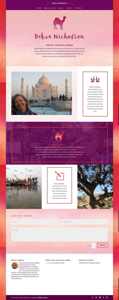 Debra Nicholson Bollywood Dance Website Design Inspiration Nicholson