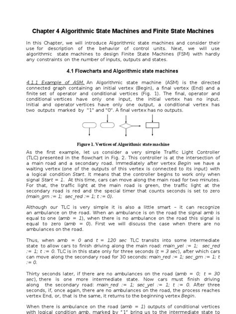 Chapter 4 Algorithmic State Machines And Finite State Machines Pdf