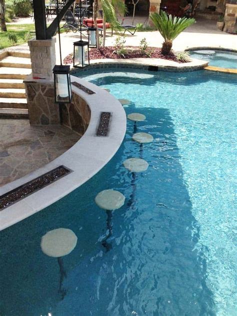 Mega Impressive Swim Up Pool Bars Built For Entertaining Backyard Pool Designs Swimming