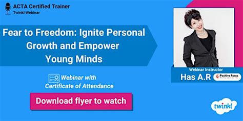 New Webinar Acta Certified Trainer Singapore Growth Mindset