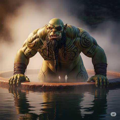 Rule 34 Beard Black Beard Dick Green Green Body Green Skin Hot Spring