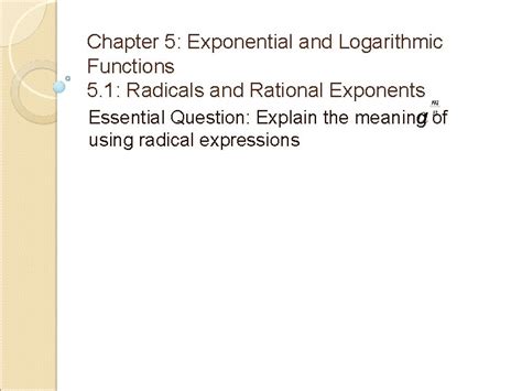 chapter 5 exponential and logarithmic functions 5 1