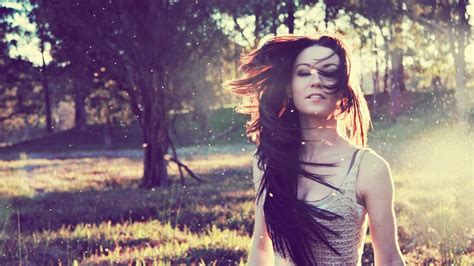 Girl Brunette Park Wallpaper Hd Girls 4k Wallpapers Images Photos