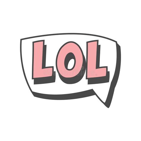 Color Comic Speech Bubble And Text Lol. Vector Illustration Stock Vector - Illustration of lines ...