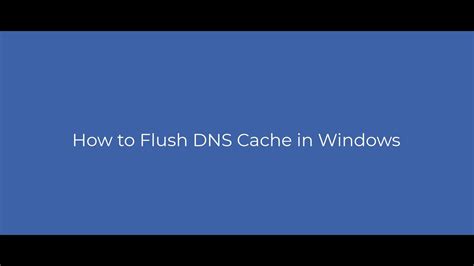 How To Flush DNS Cache In Windows YouTube