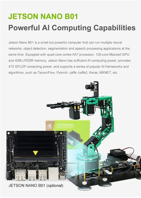 Yahboom Ai Visual Robot Arm Ros Open Source Programming Kit With Python3 Programming Language