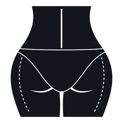 Woman Buttocks Prepared To Plastic Surgery Icon 15221687 Vector Art At Vecteezy