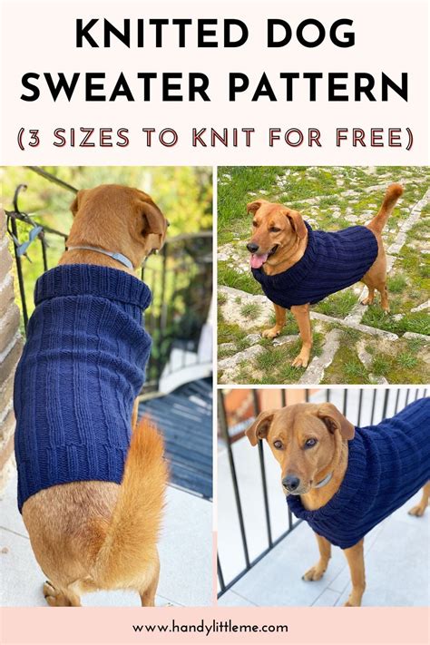 Free Knitting Pattern For Large Dog Sweater