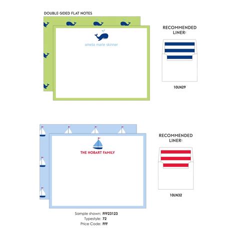 Double Sided Flat Notes Donovan Designs