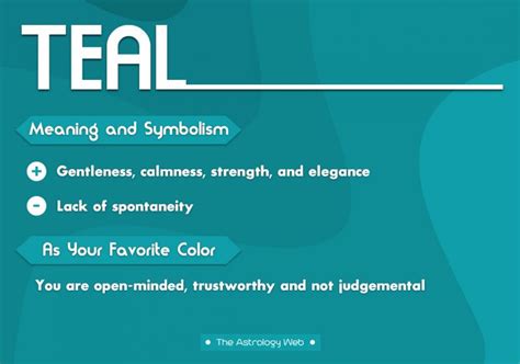 Teal Color Meaning And Symbolism The Astrology Web