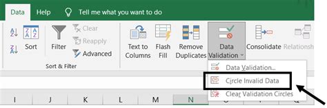 how can we circle invalid data in excel geeksforgeeks