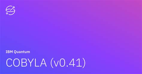 Cobyla V041 Ibm Quantum Documentation