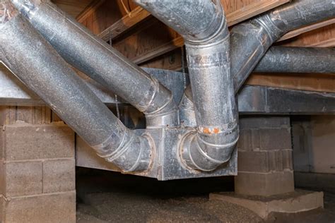 Air Duct System In A Residential Crawlspace