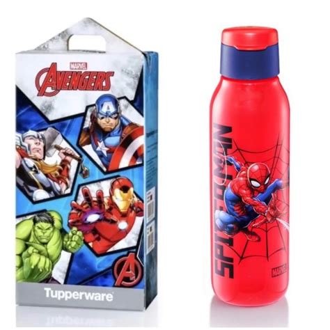 Tupperware Marvel Spider Man Eco Bottle Spiderman Water Bottle Tumbler 750ml With Box 1pc