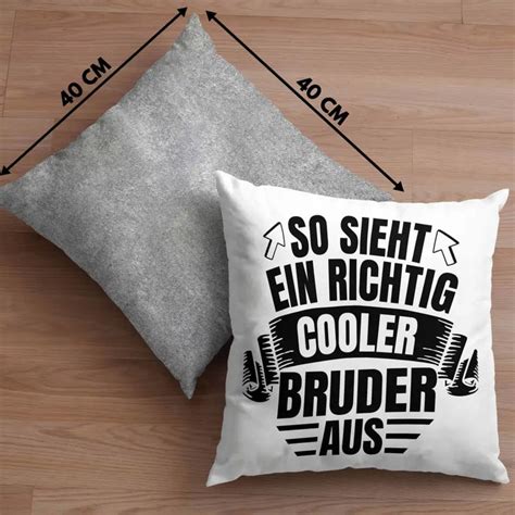 Trendation Bester Bruder Der Welt Geschenk Kissen So Sieht Ein