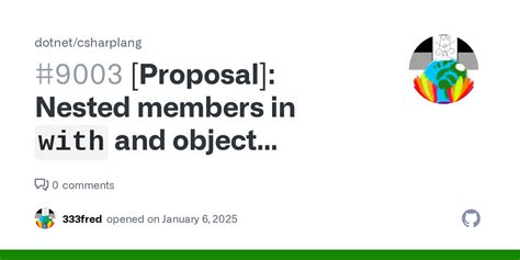 [proposal] nested members in `with` and object creation · issue 9003