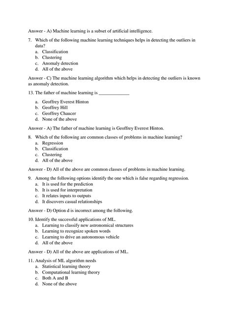 SOLUTION ML MCQ Sample Questions 1 Studypool
