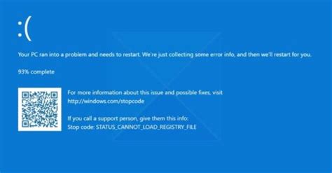 Statuscannotloadregistryfile Error 0xc0000218