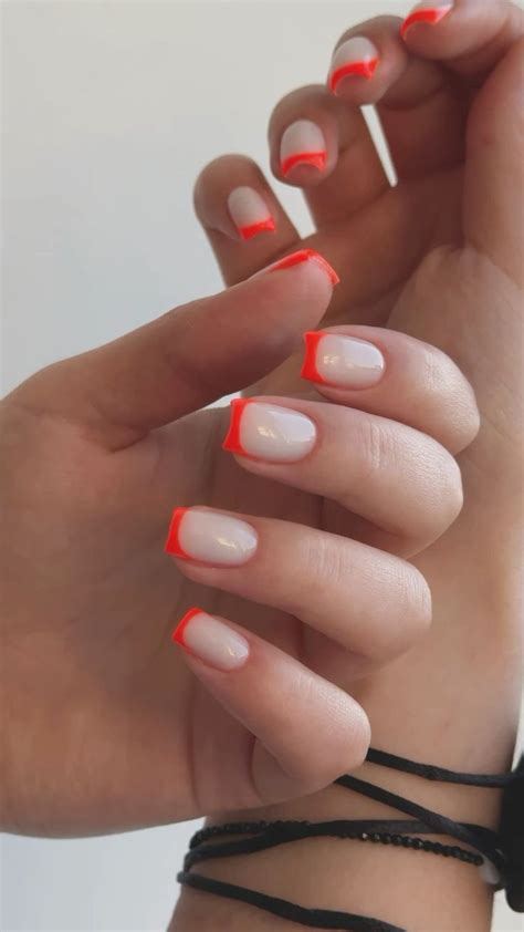 Френч Яркий френч Стильный маникюр Di 2024