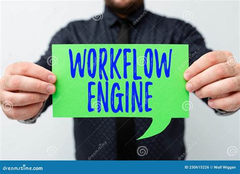 Text Sign Showing Workflow Engine Word Written On Software Application