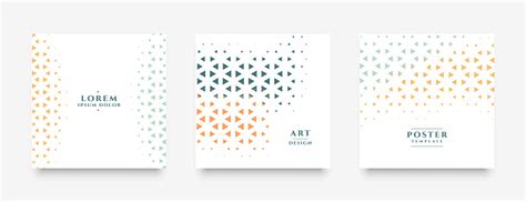 Collection Of Three Empty Halftone Classic Background Pattern Stock Illustration Download