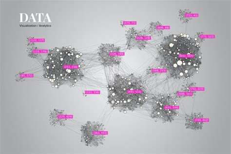 Cluster Analysis Distributed Network Connected Graph Nodes Of Users Social Media Network