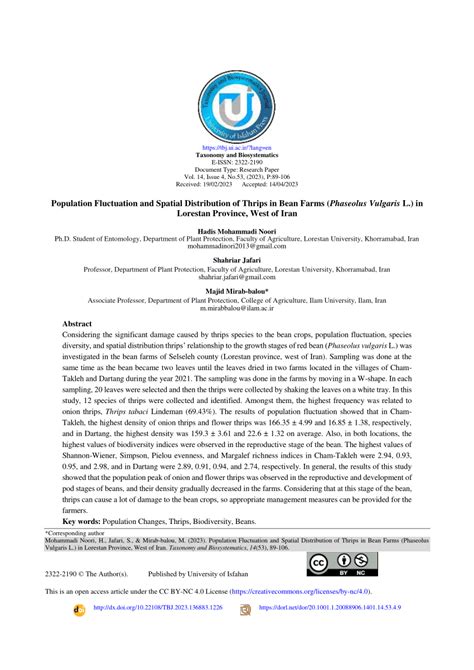 Pdf Population Fluctuation And Spatial Distribution Of Thrips In Bean